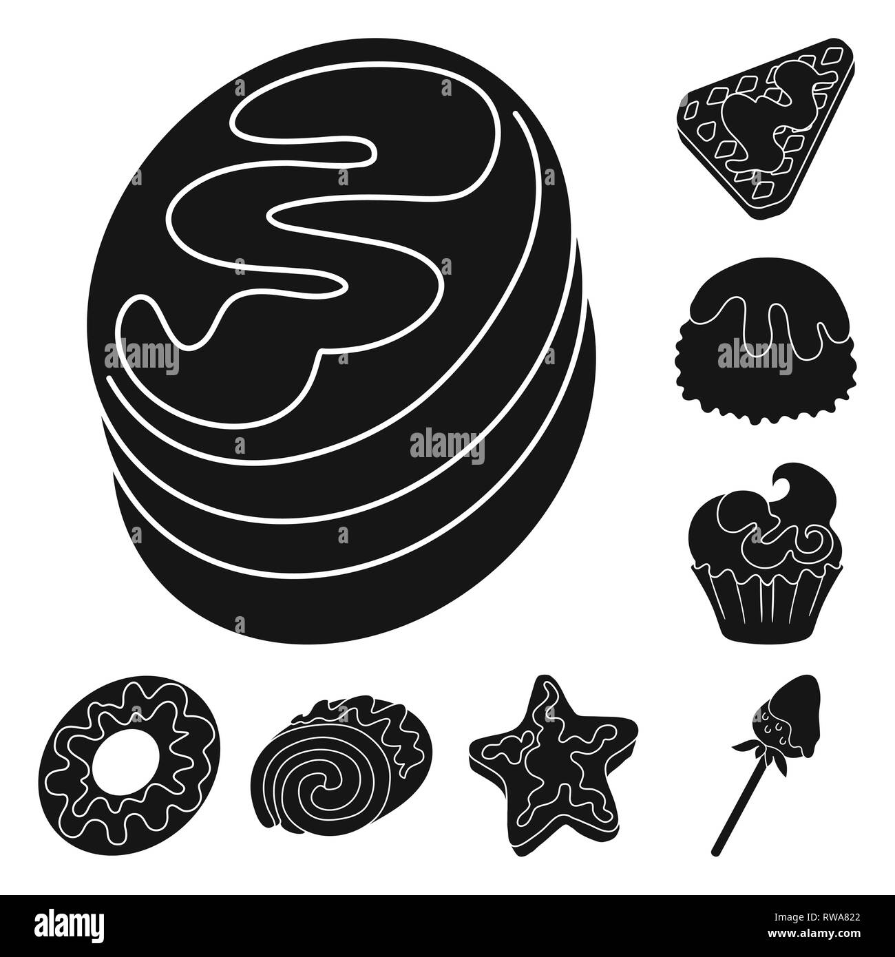 Vector design of sweetness and product icon. Collection of sweetness ...