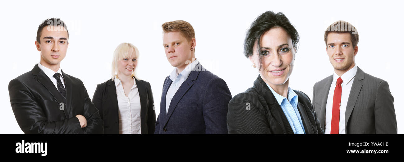female manager with young business team Stock Photo - Alamy