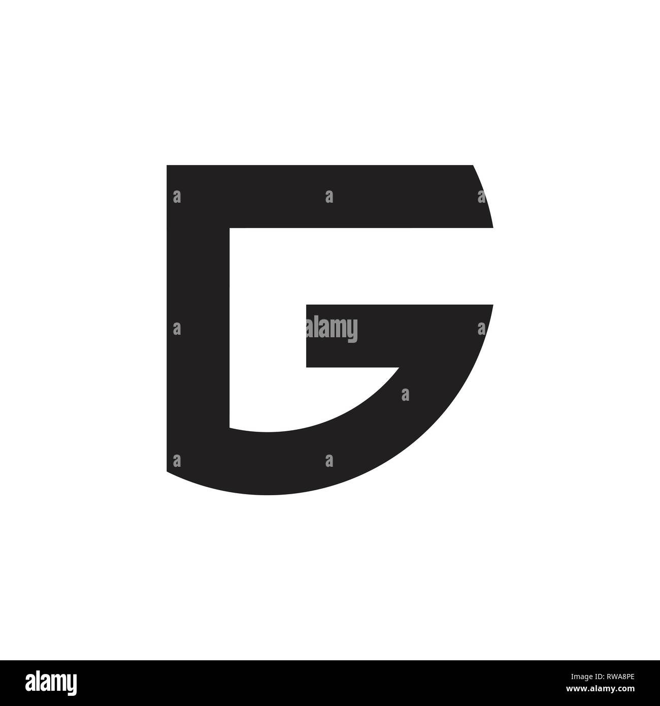 letter g simple geometric arrow logo Stock Vector Image & Art - Alamy