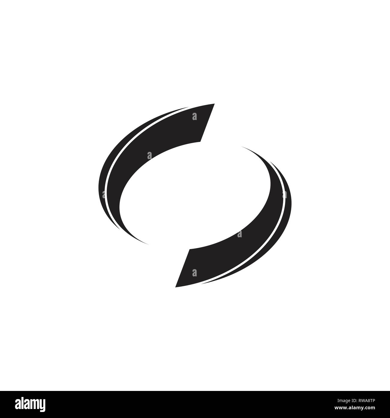 circle geometric arrows rotation movement logo vector Stock Vector ...