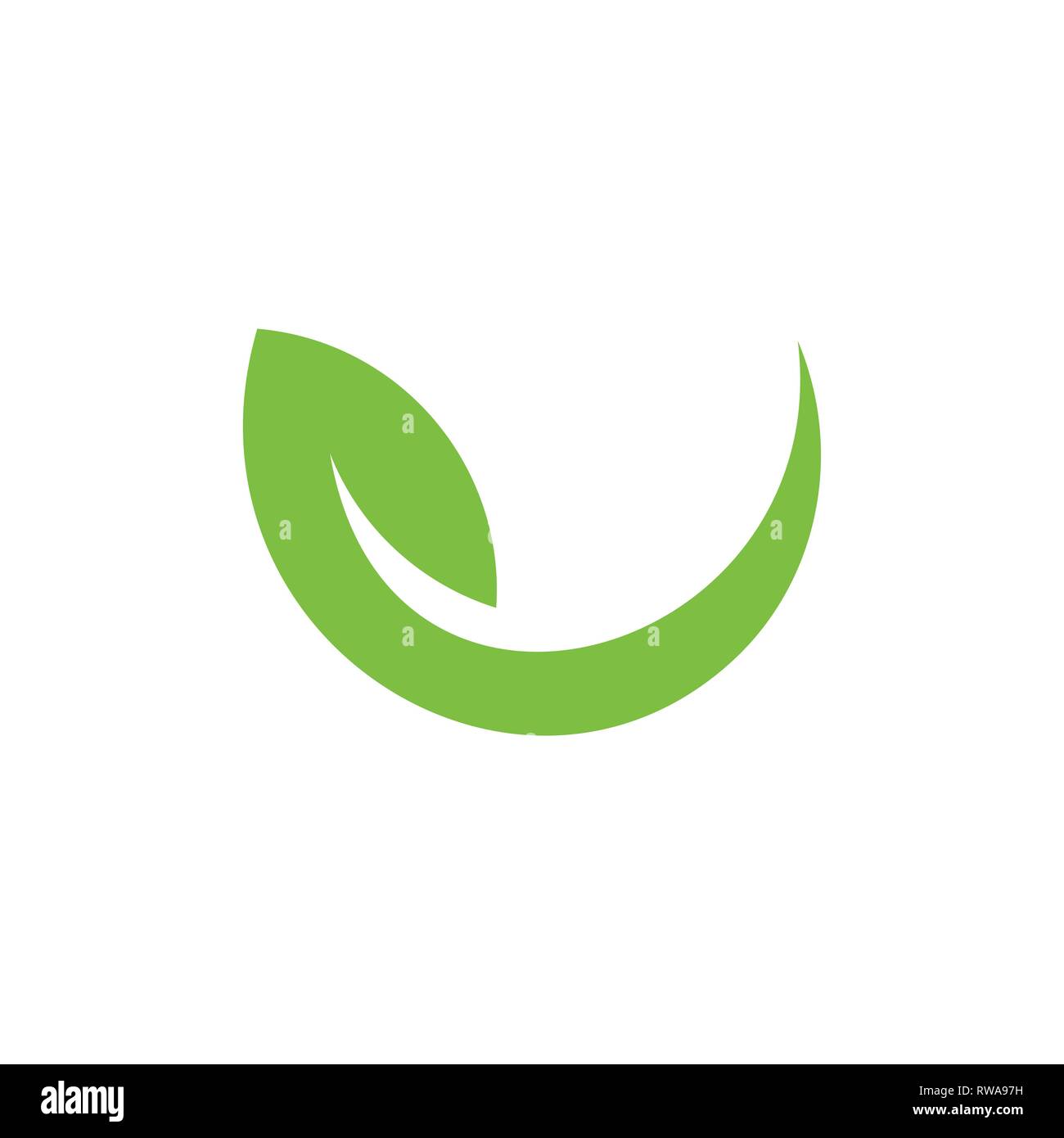 simple geometric leaf curves motion simple logo Stock Vector Image ...