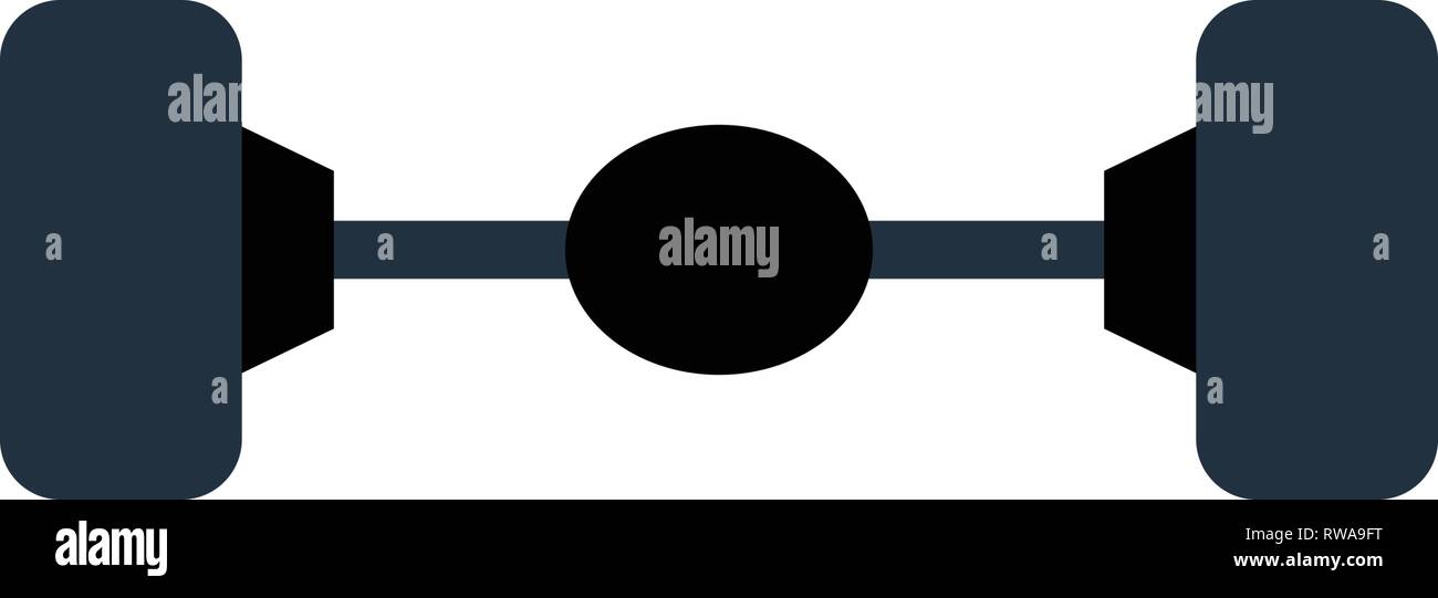 Car rear axle icon. Flat color design. Vector illustration Stock Vector ...