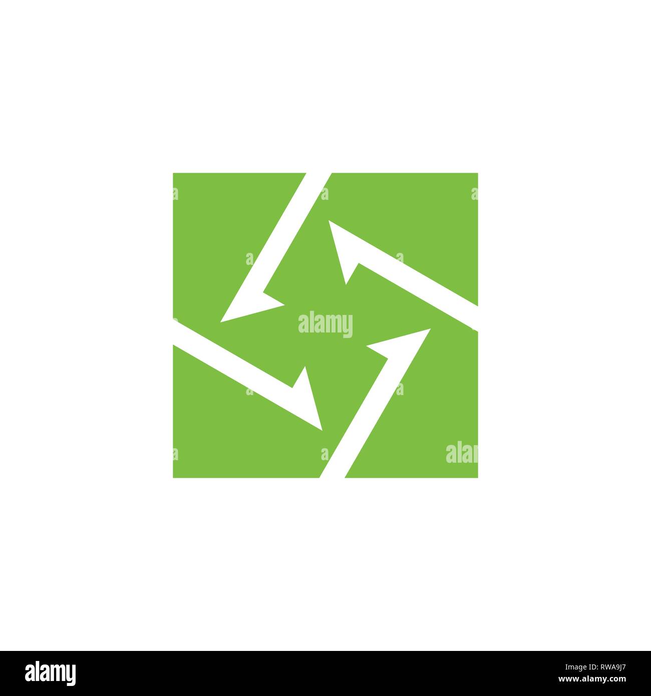 square circle arrows negative space logo Stock Vector Image & Art - Alamy