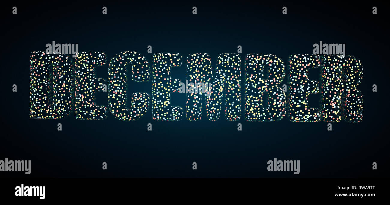 December with Confetti Stock Photo - Alamy