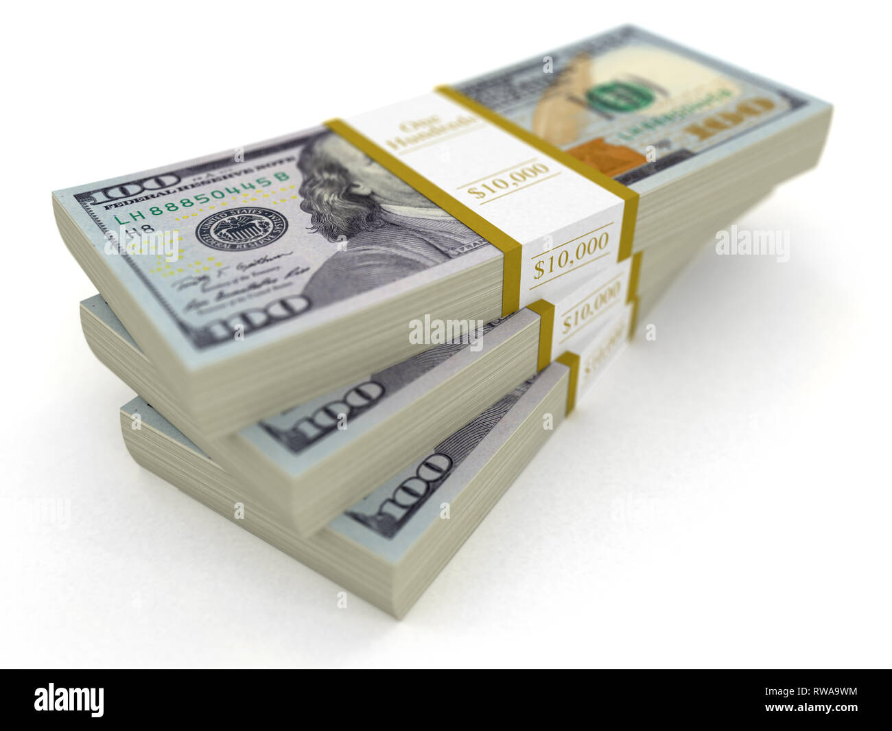 Pile of Dollars. Image with clipping path Stock Photo - Alamy