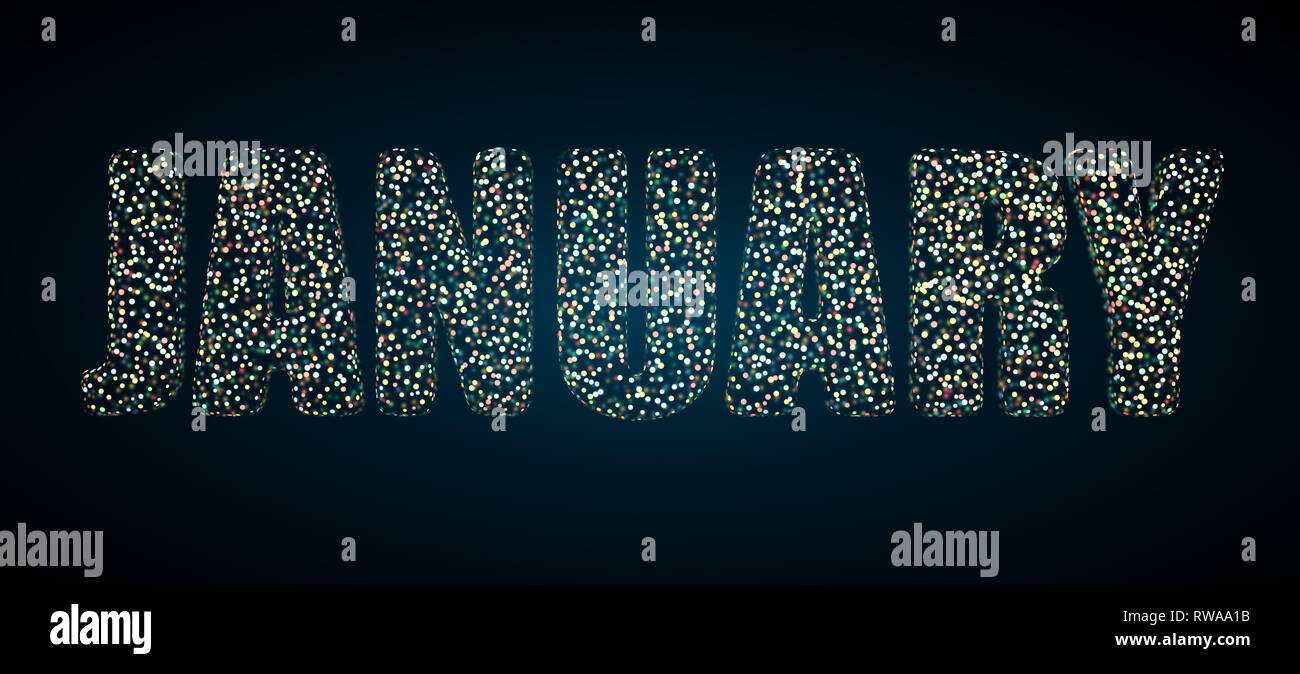 January with Confetti Stock Photo - Alamy