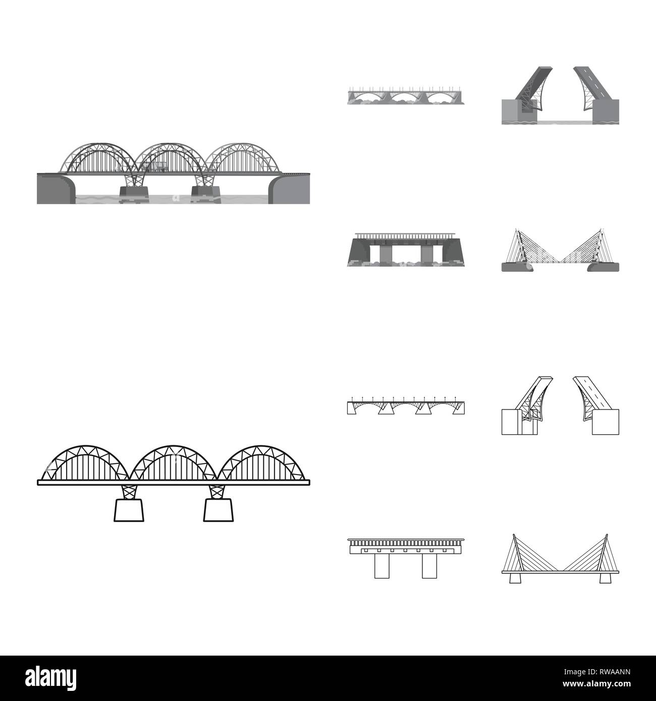 Vector illustration of connection and design icon. Set of connection ...