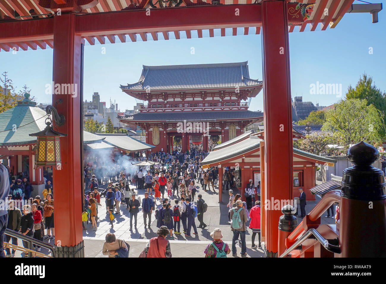Sensoji temple courtyard hi-res stock photography and images - Alamy