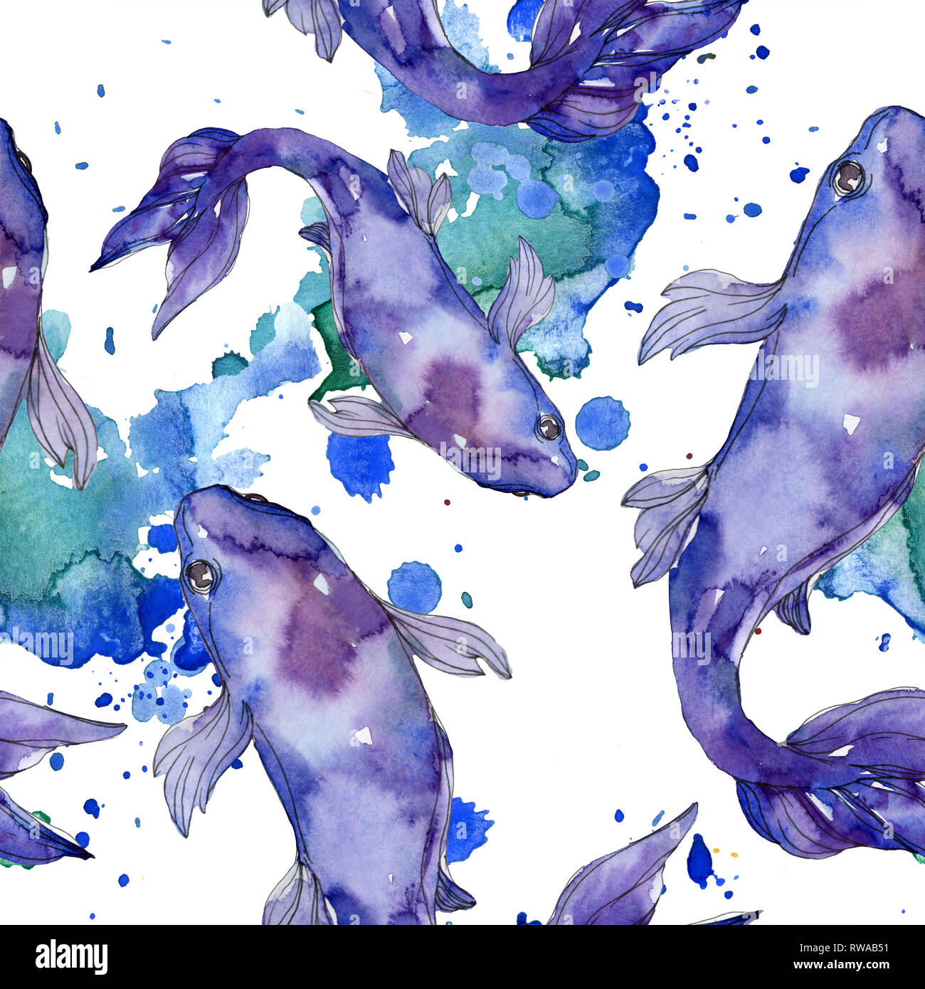 Aquatic fish set. Red sea and exotic fishes inside: Goldfish ...