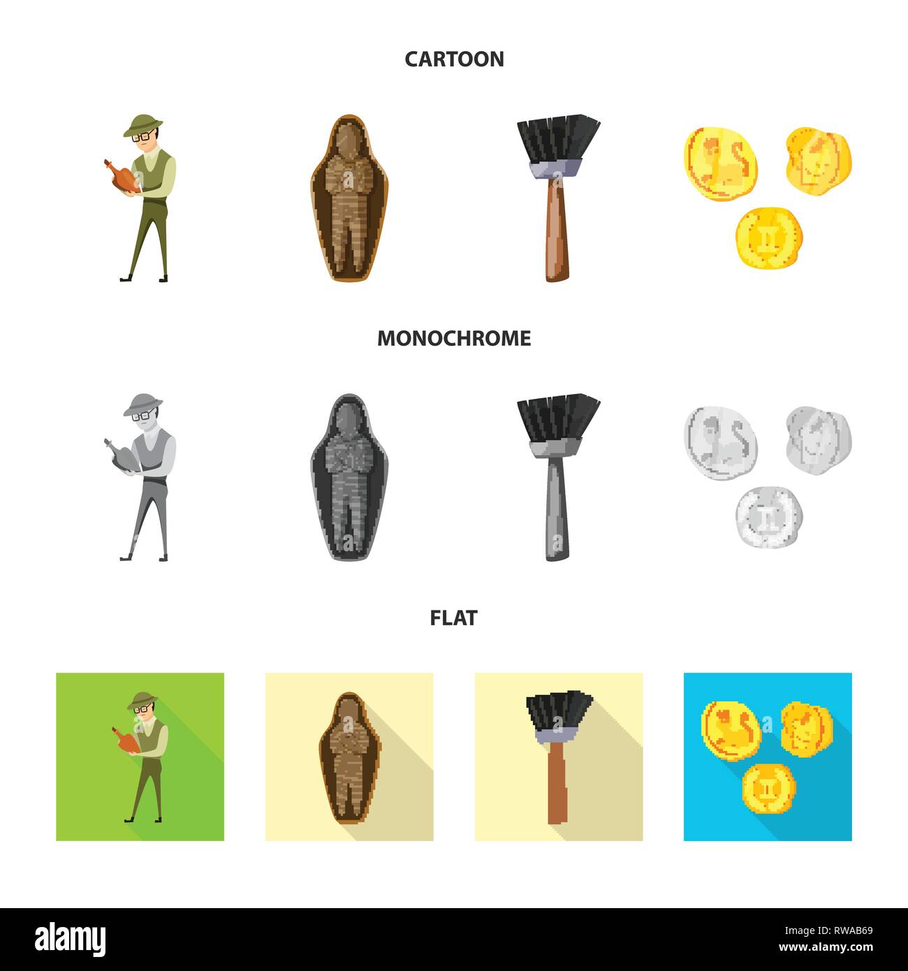 archaeologist,mummy,brush,coins,human,ancient,tool,antique,amphora ...