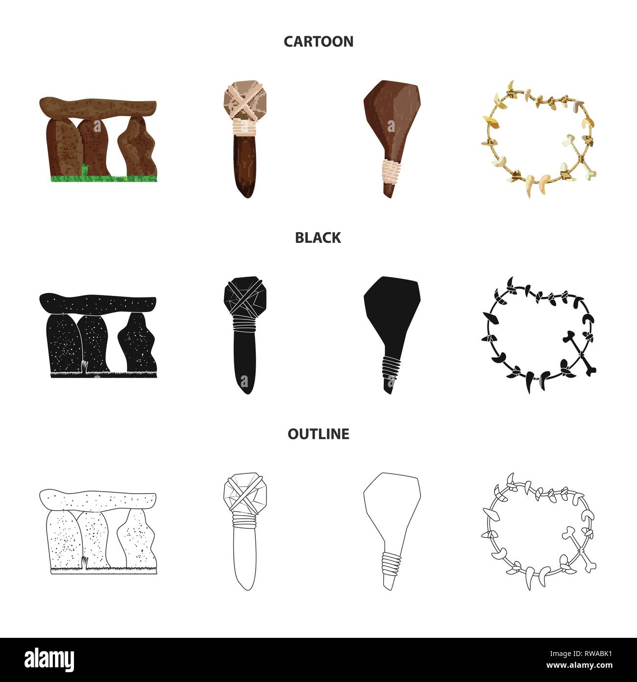 stone,hammer,cudgel,necklace,monolith,prehistoric,weapon,bone,megalith ...