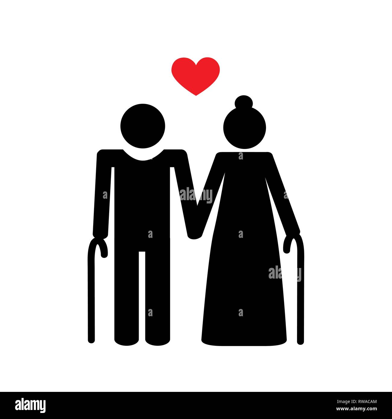 Grandma vector icon flat Cut Out Stock Images & Pictures - Alamy