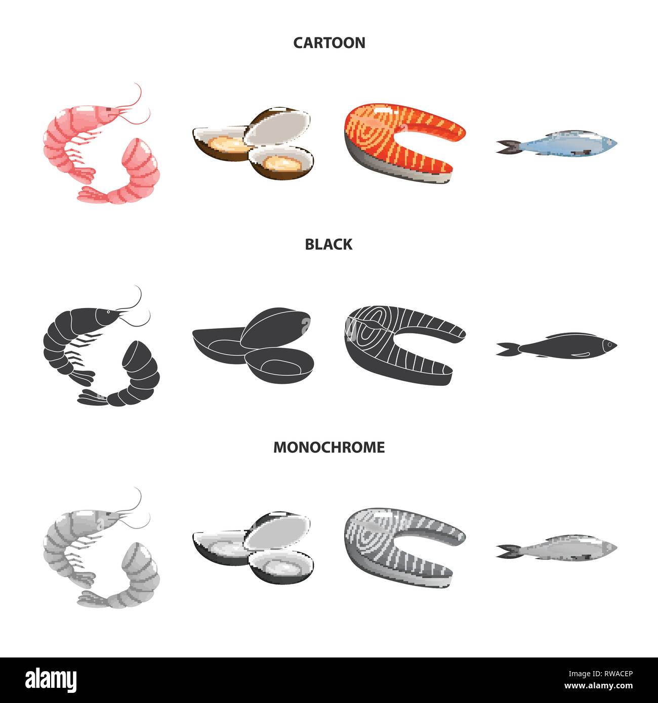 shrimp,mussel,salmon,prawn,jelly,fish,cute,delicacy,piece,trout,lobster ...