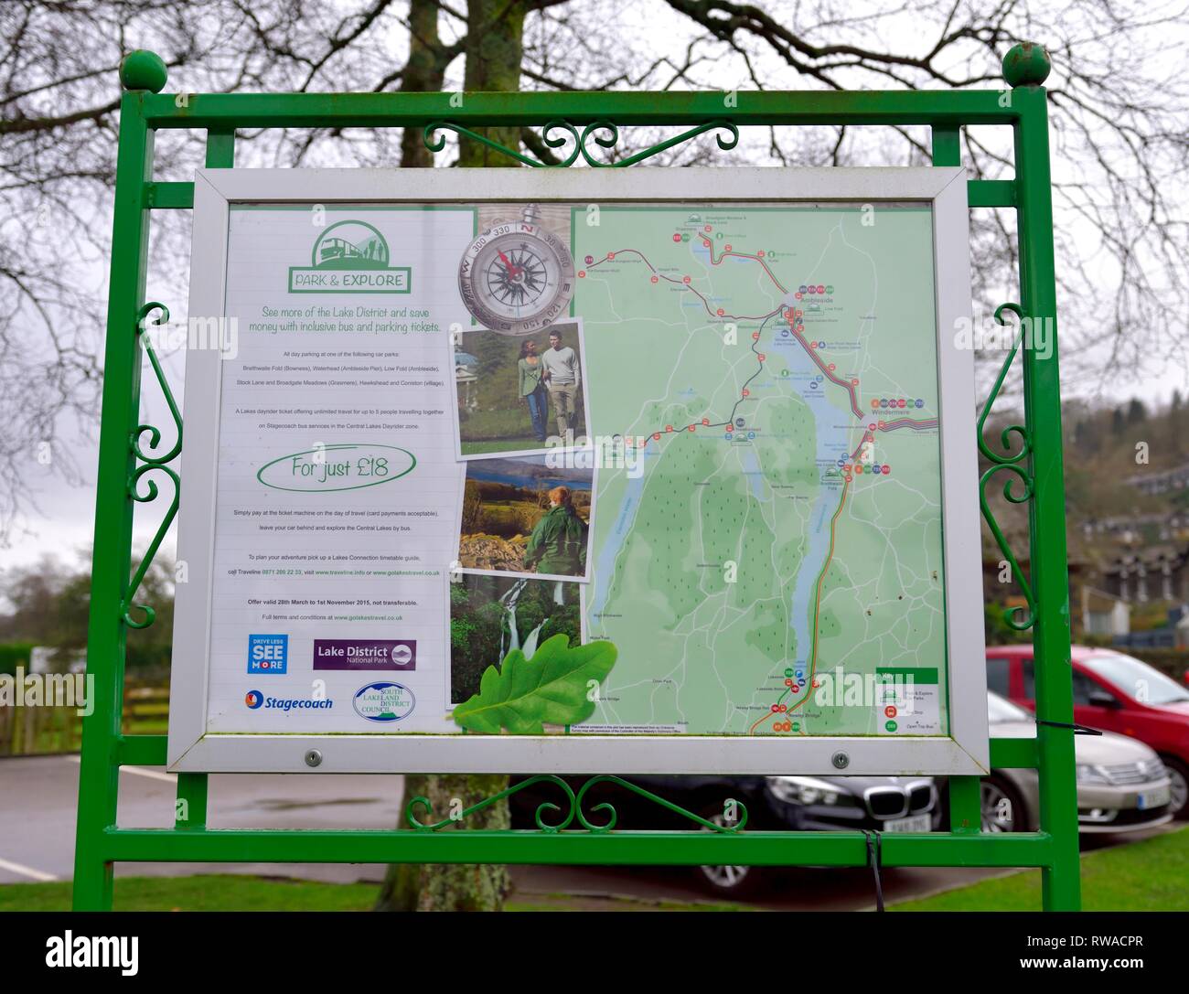 England national park map hi-res stock photography and images - Alamy