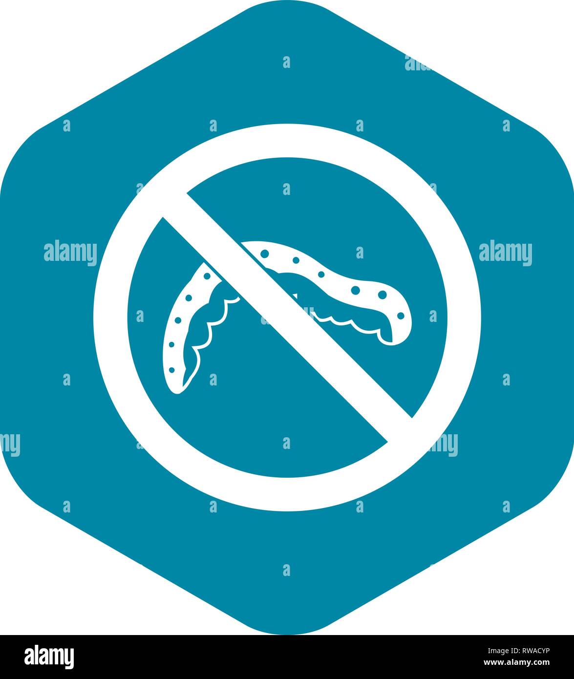 No caterpillar sign icon, simple style Stock Vector Image & Art - Alamy