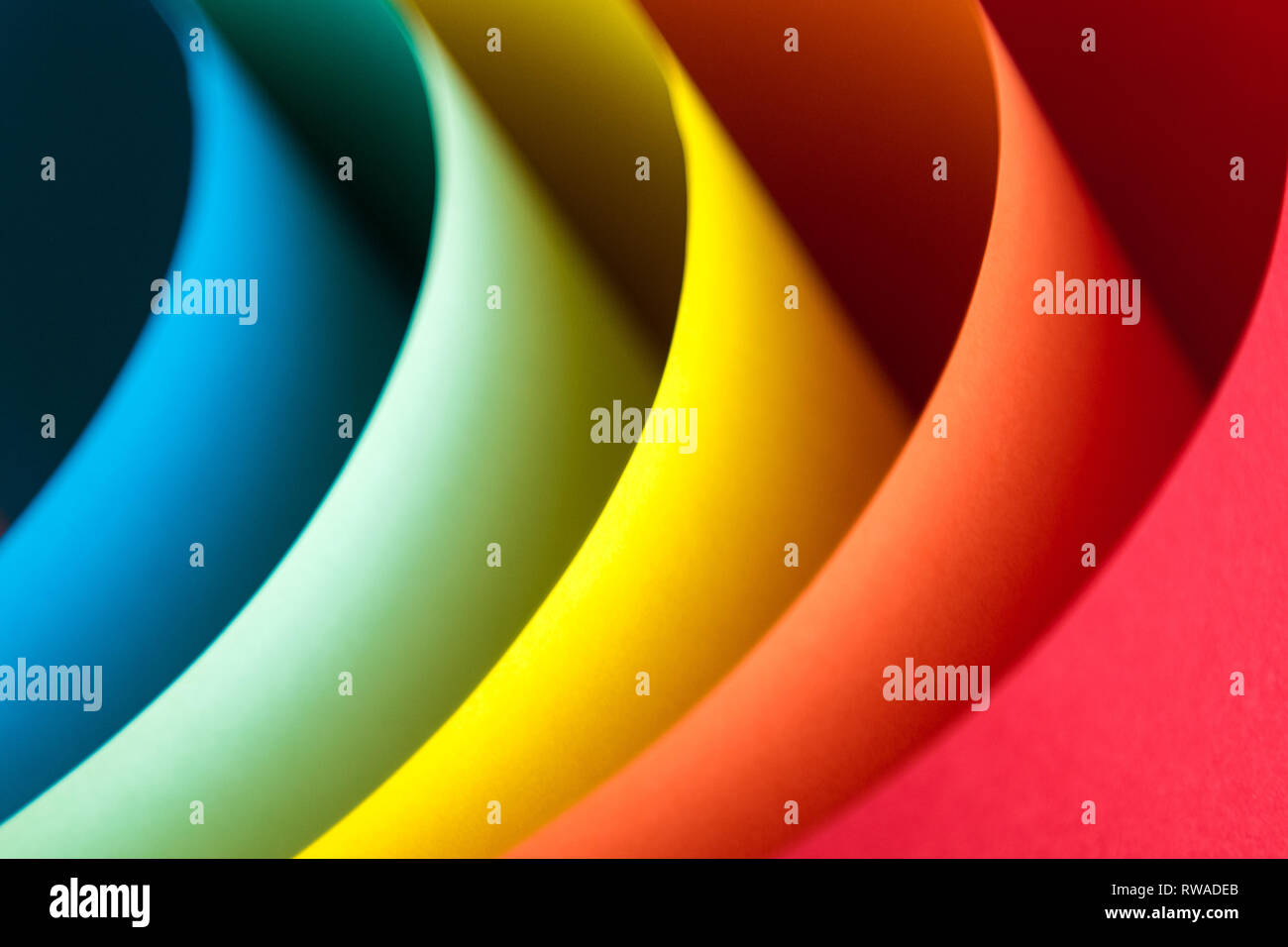 Colorful paper rainbow abstract background Stock Photo - Alamy