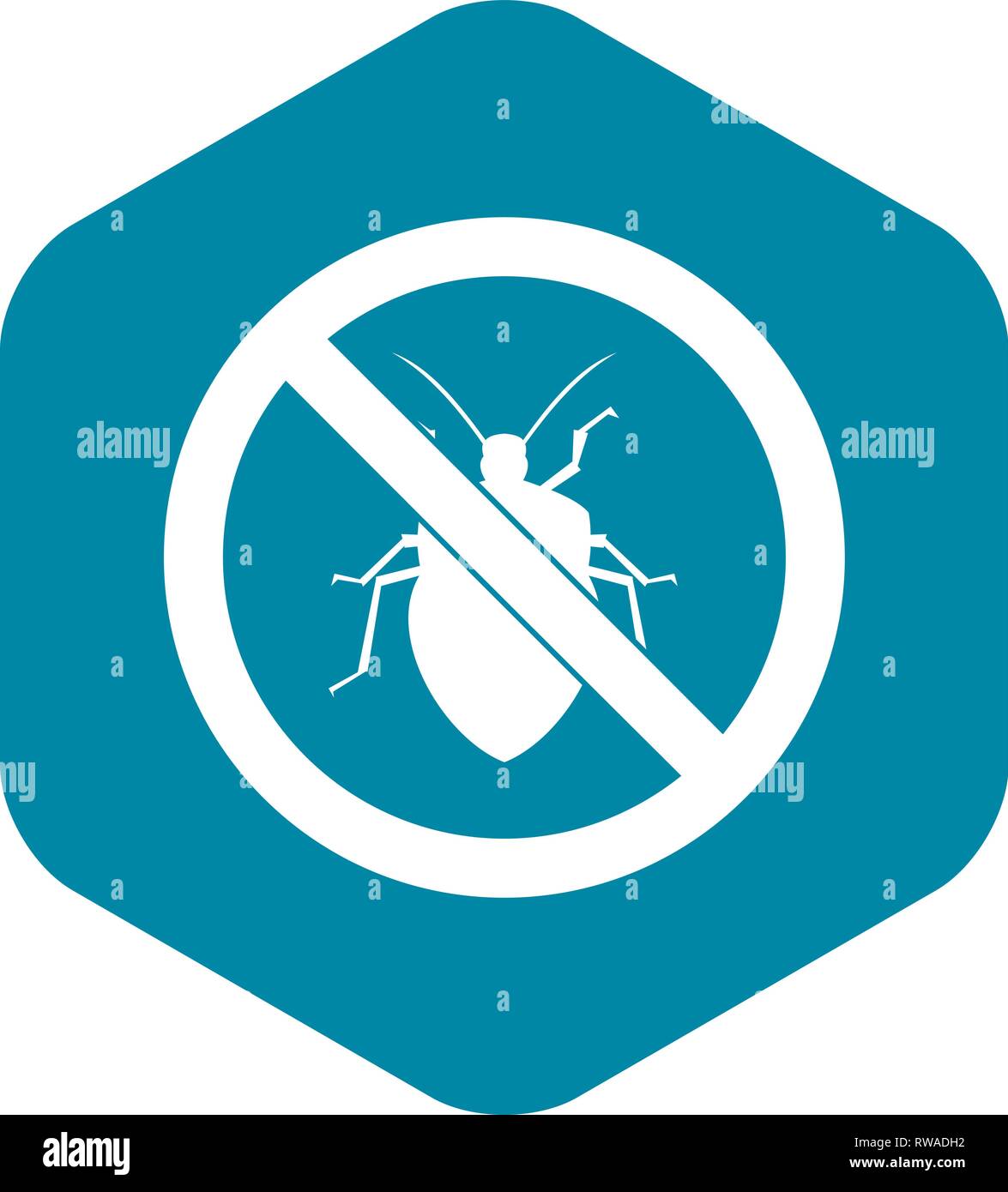 No bug sign icon, simple style Stock Vector Image & Art - Alamy