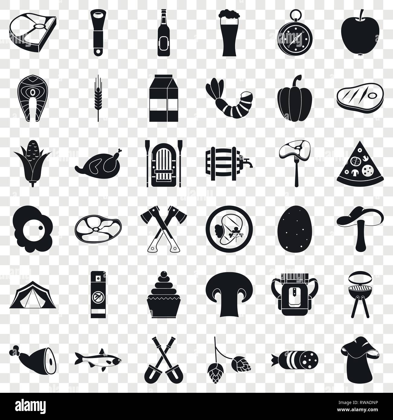 Nature rest icons set, simple style Stock Vector Image & Art - Alamy