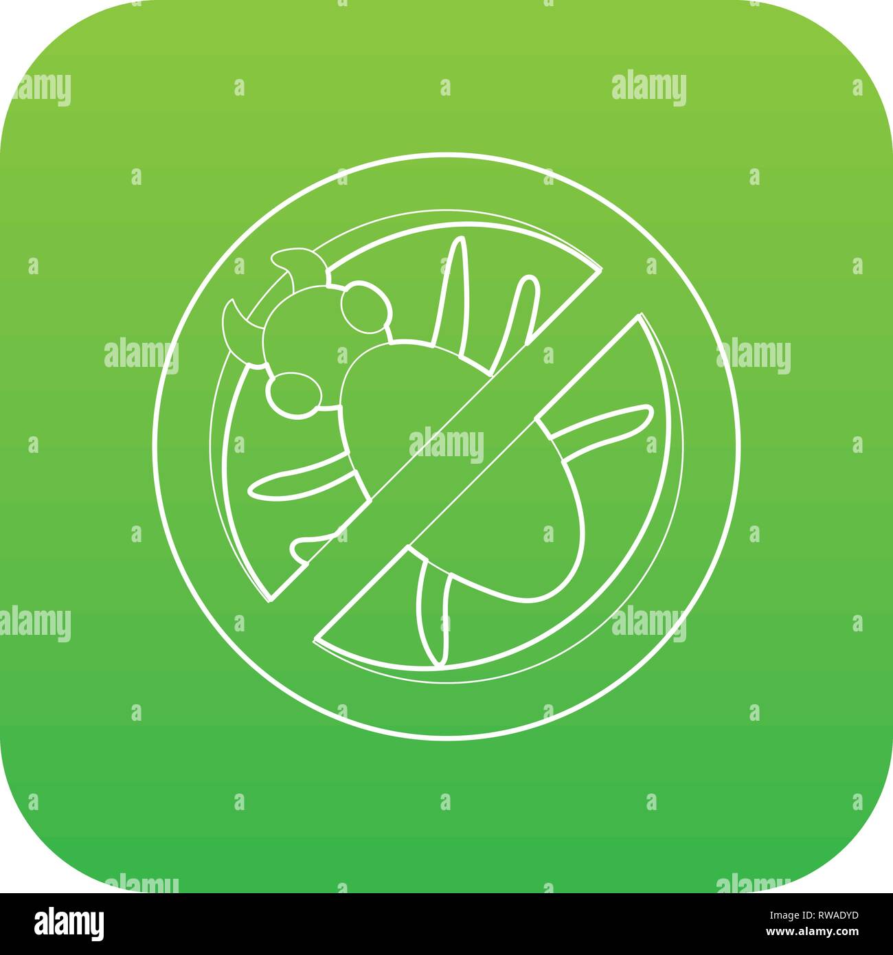 Stop computer virus sign icon green vector Stock Vector Image & Art - Alamy