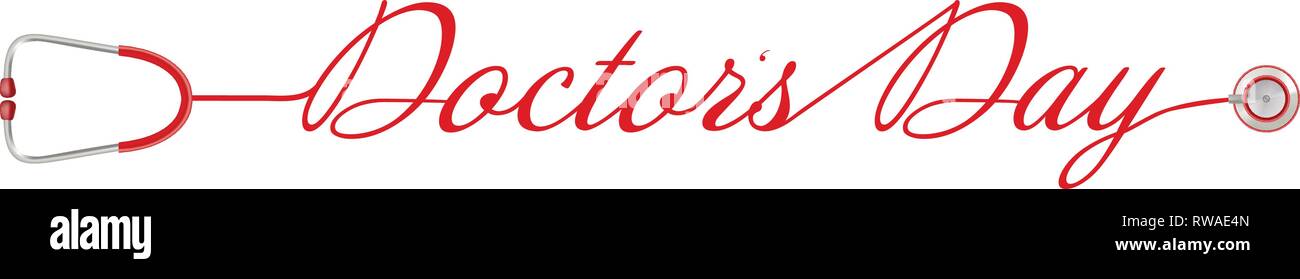 World Doctor s Day, logo with stethoscope in a beautiful design. Vector ...