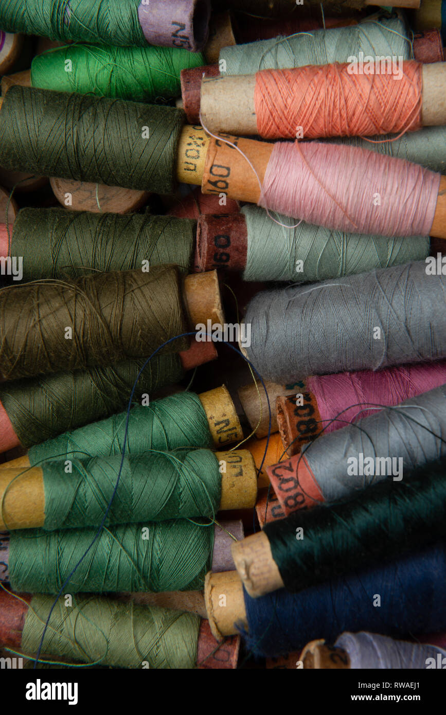 Spool of thread top view hi-res stock photography and images - Alamy
