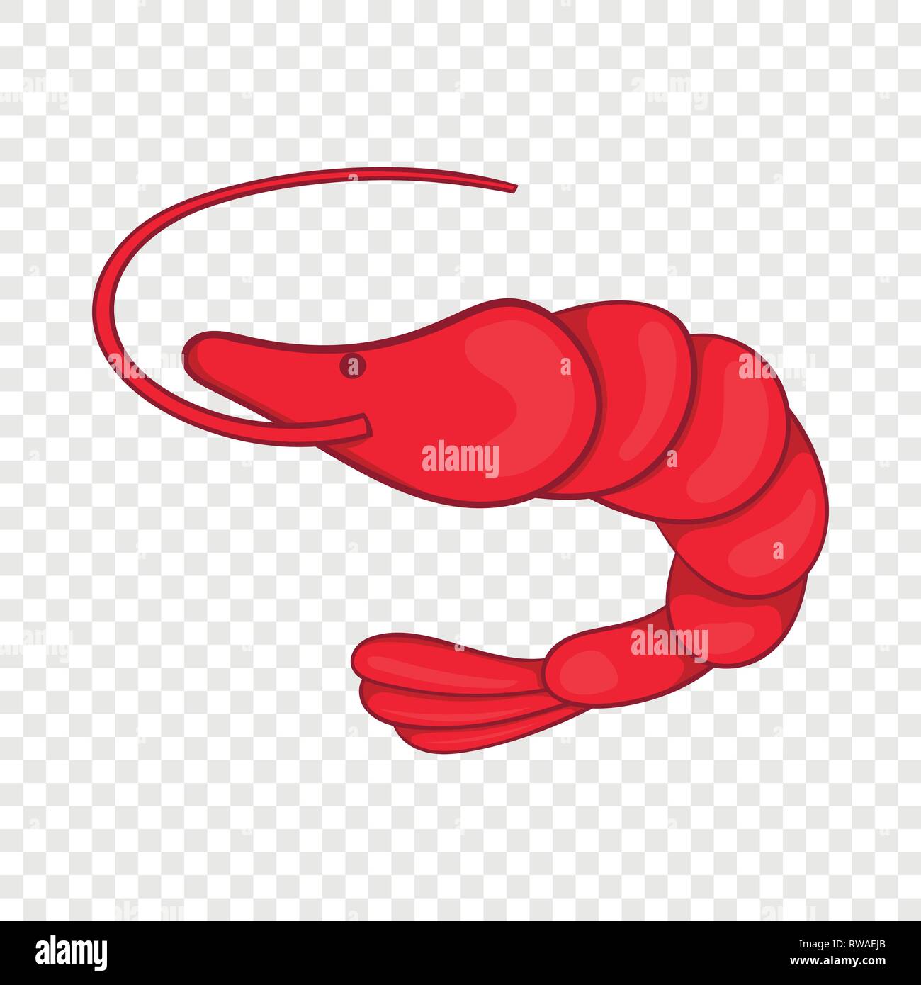 Shrimp icon in cartoon style Stock Vector Image & Art - Alamy