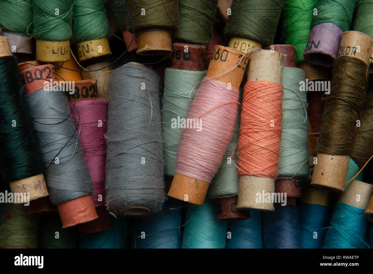 Top view threads hi-res stock photography and images - Alamy