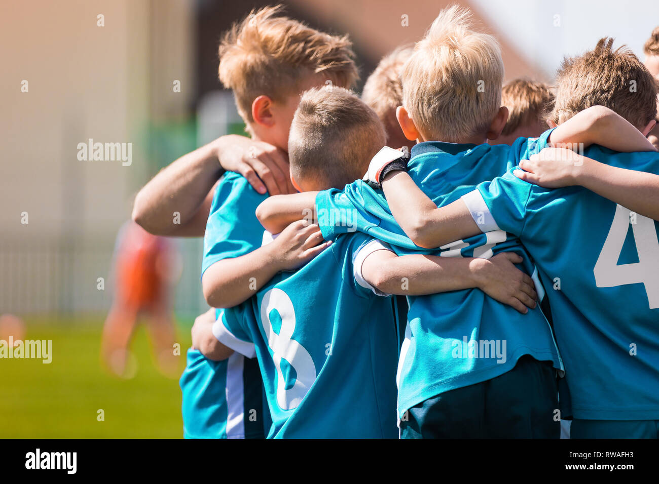 Children Team Sport. Kids Play Sports Game. Children Sporty Team United ...