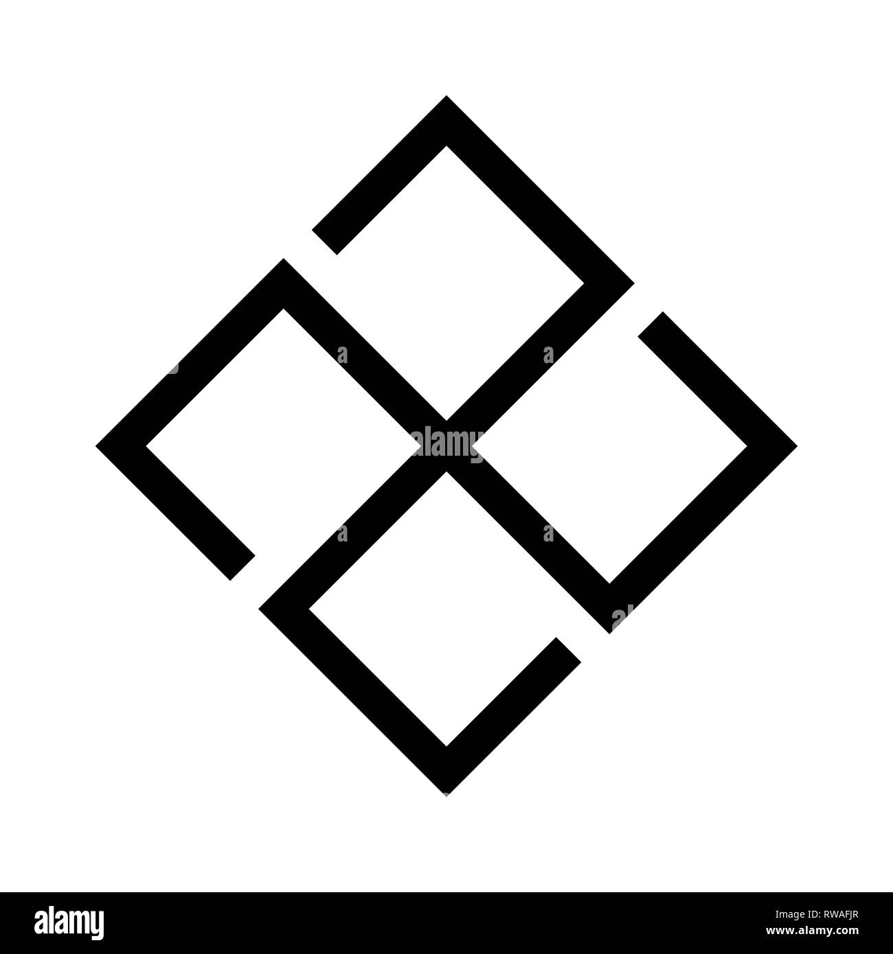 Cross of fire ornamental symbol. Vector illustration Stock Vector Image ...