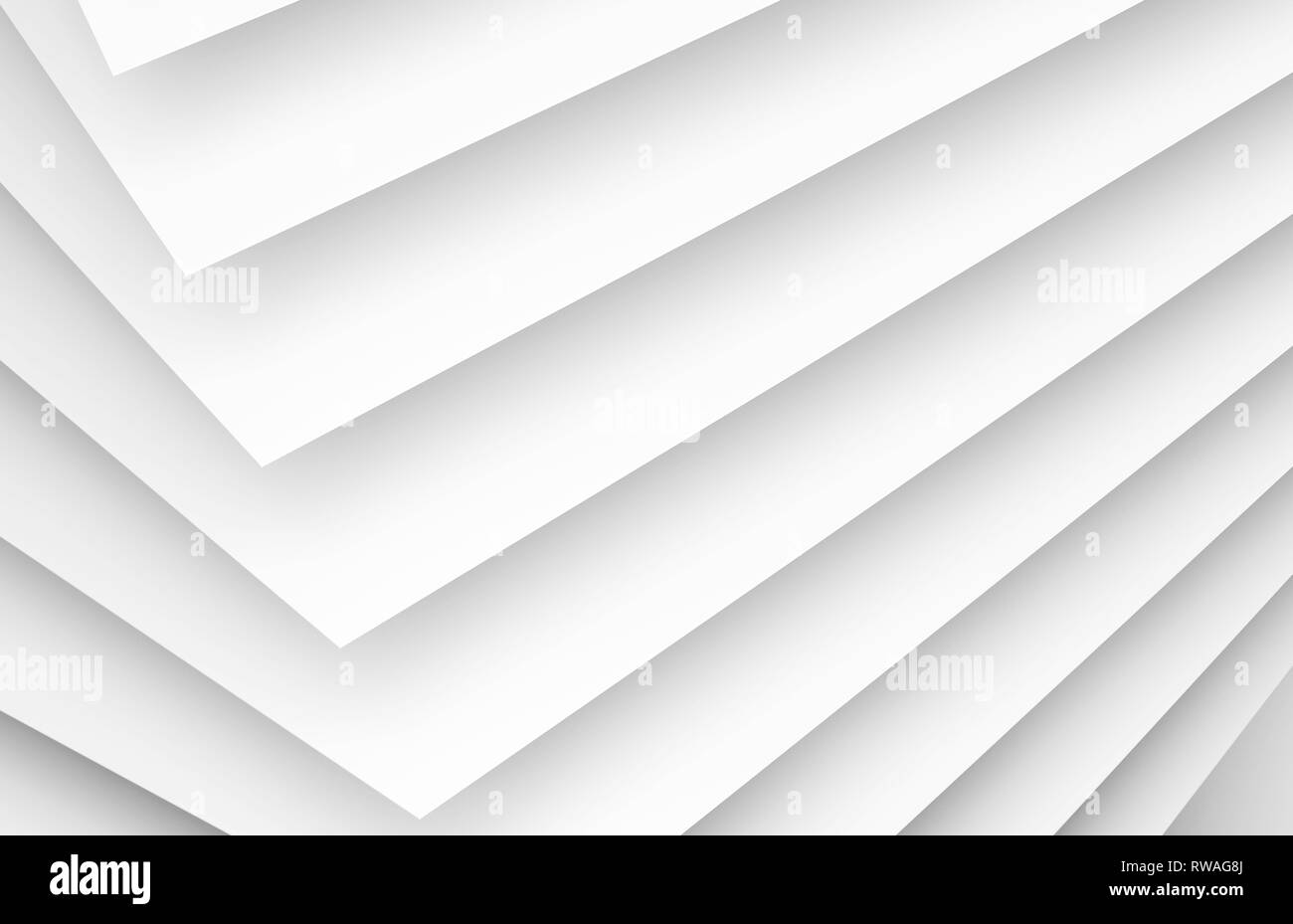 Abstract white digital graphic background, geometric installation of ...