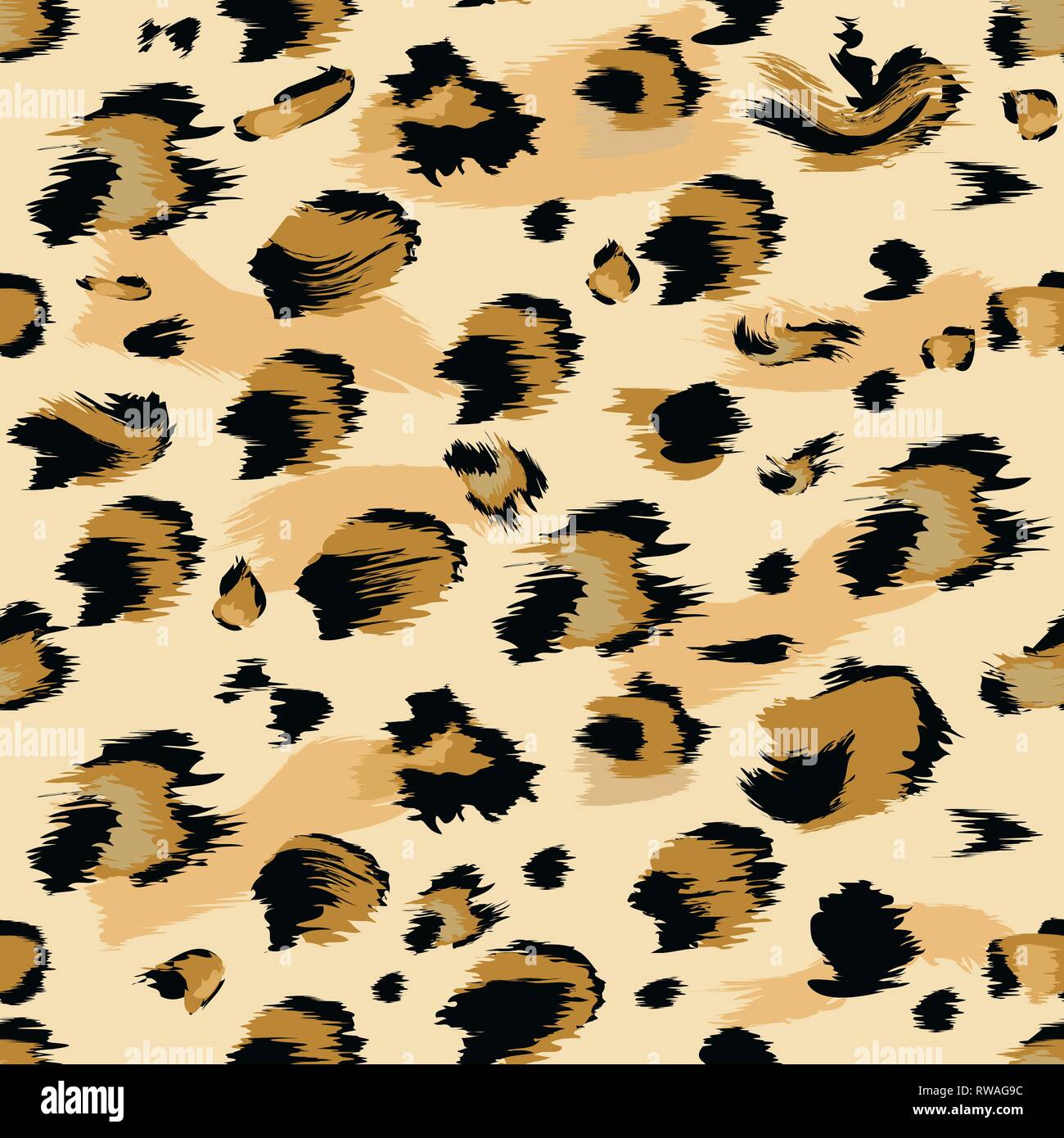 Leopard skin Seamless. Flat and solid color style Stylized Spotted ...