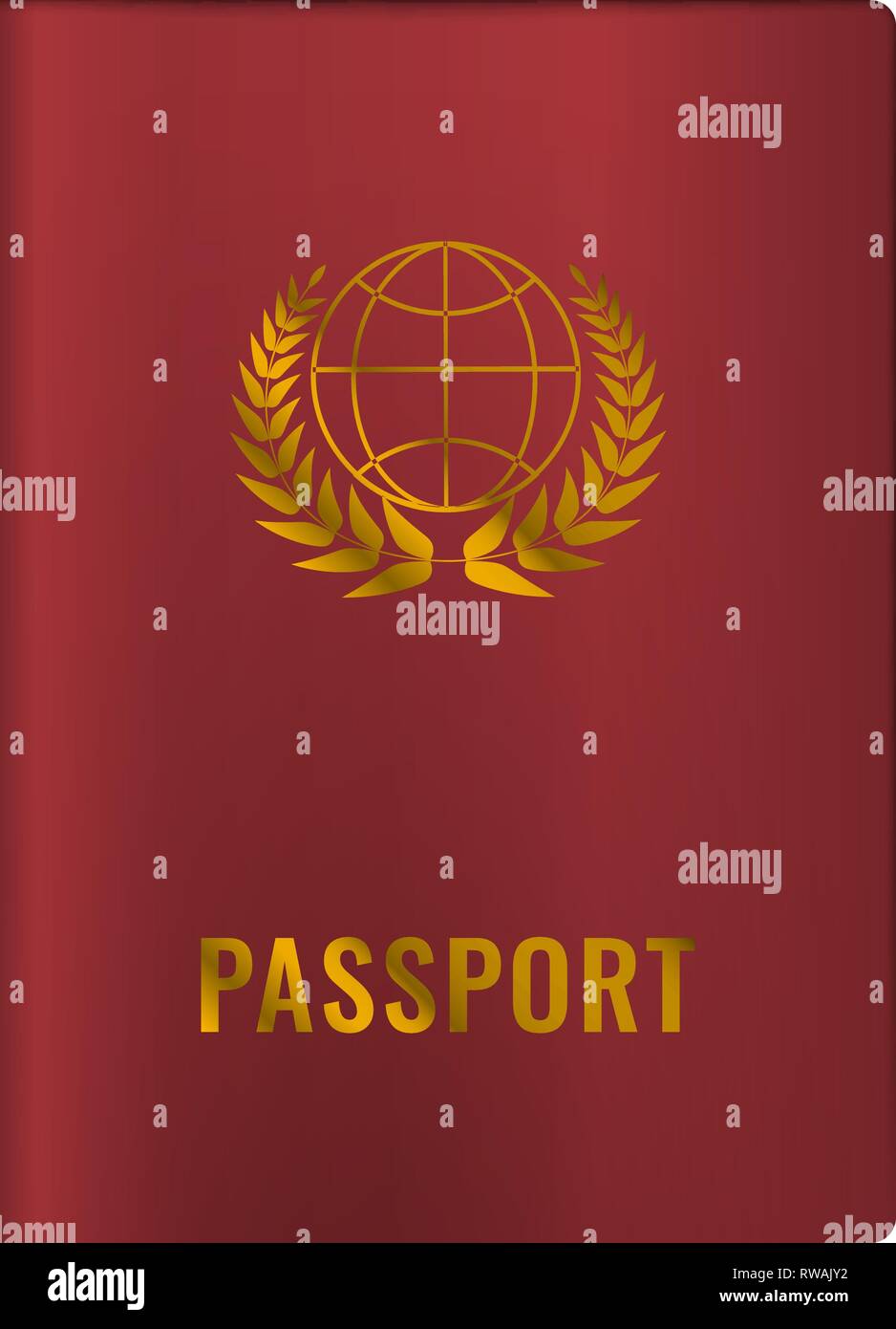 Mock passport Stock Vector Images - Alamy