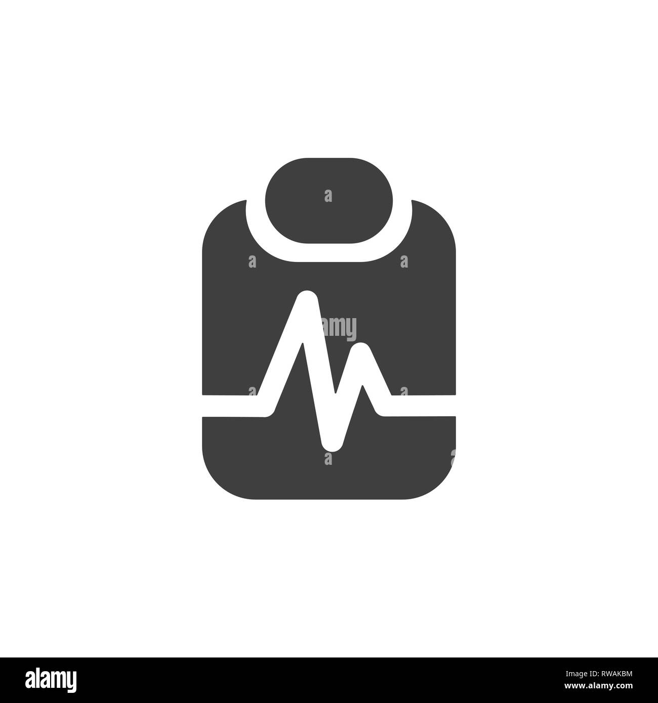 Diagnostic report medical icon simple flat illustration Stock Vector ...