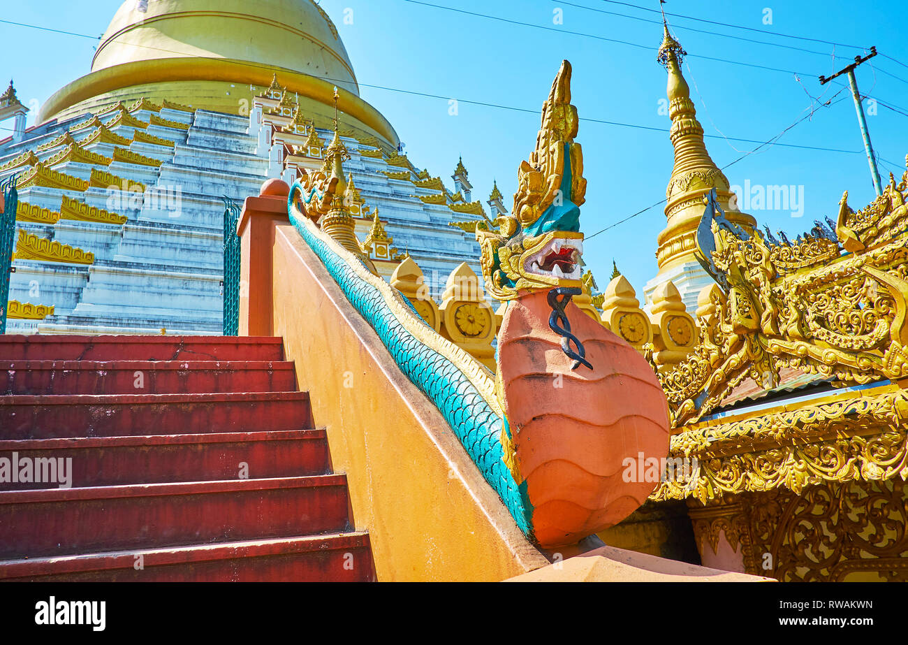 The Nagar is one of the traditional Burmese mythical creatures, type of ...