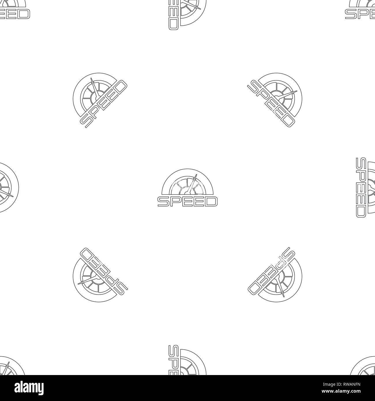 Trendy speedometer pattern seamless vector repeat geometric for any web design Stock Vector ...