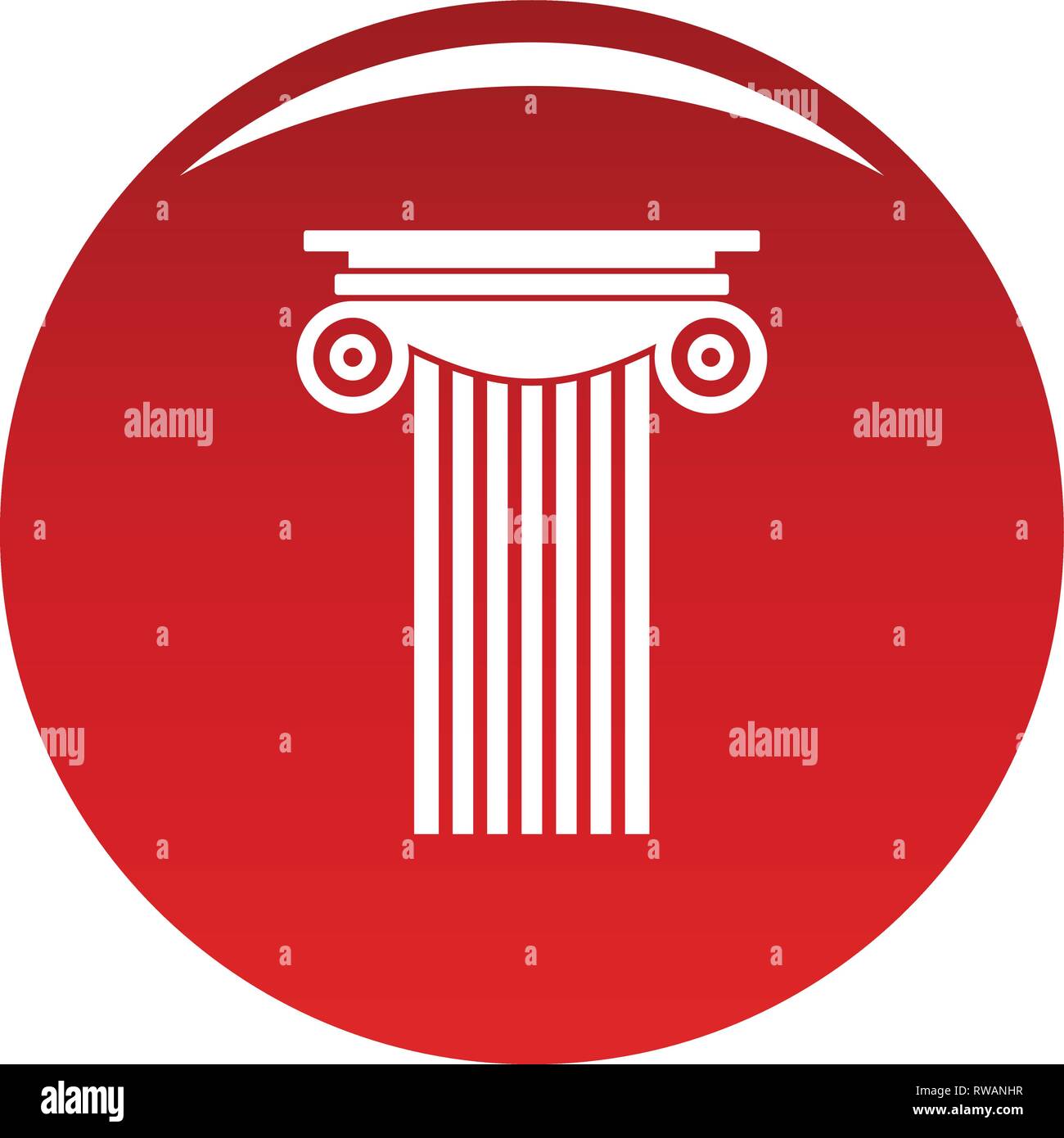 Reinforced concrete column icon. Simple illustration of reinforced ...