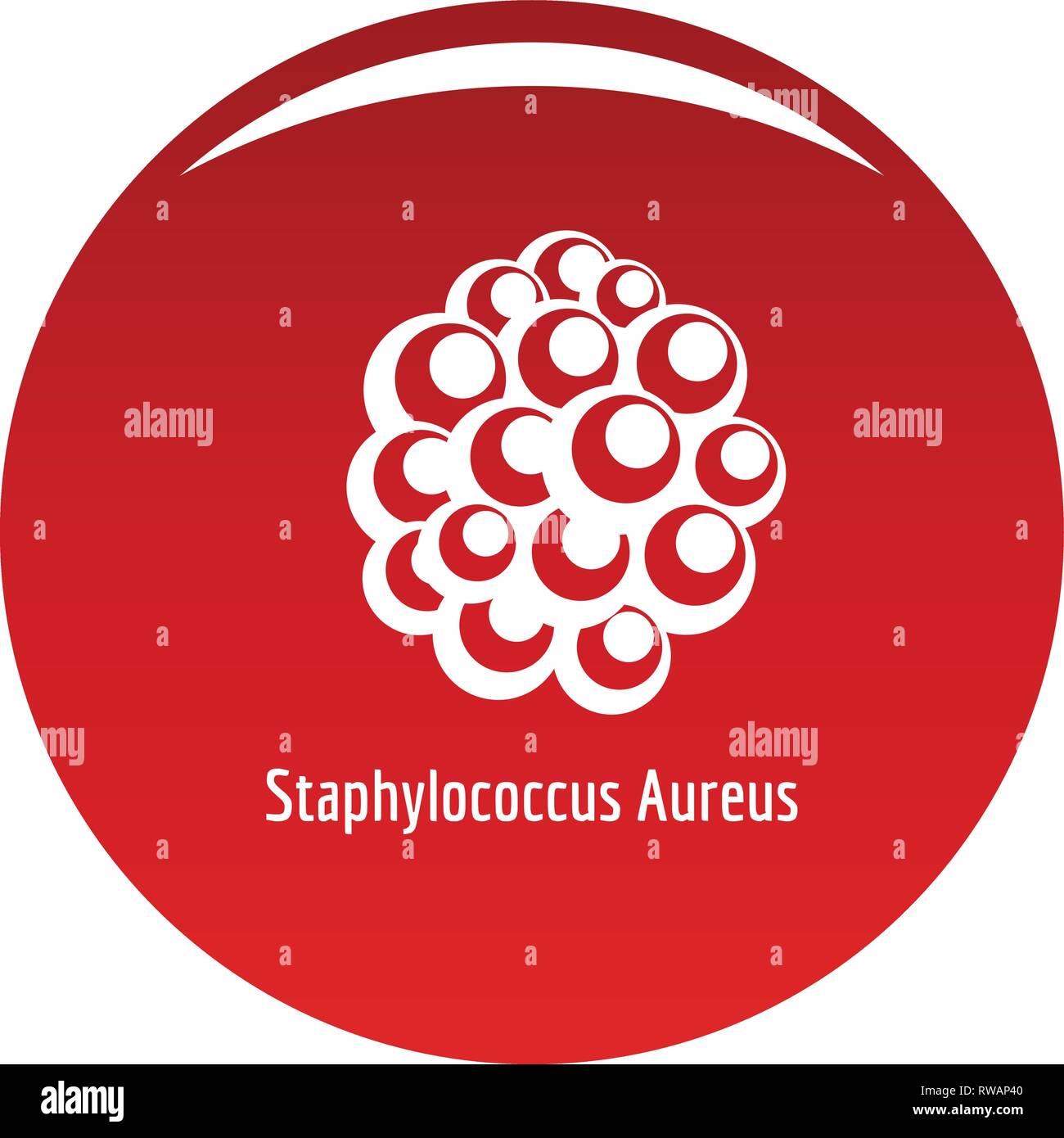 Staphylococcus aureus icon. Simple illustration of staphylococcus ...
