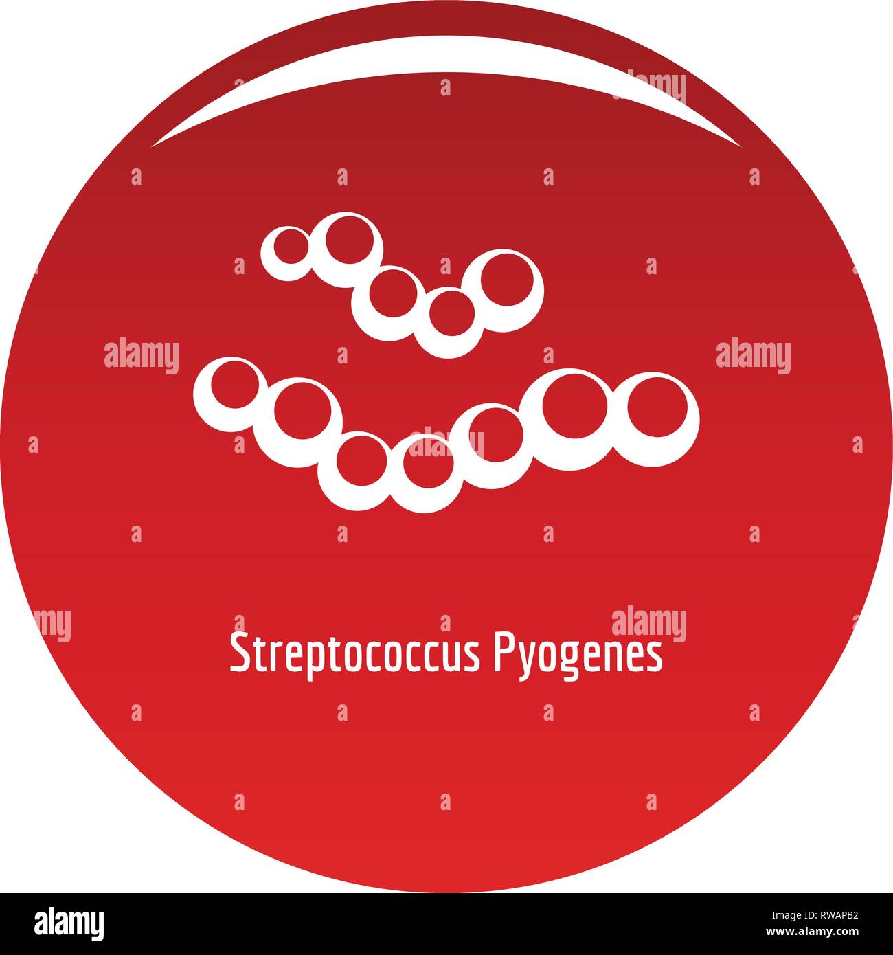 Streptococcus pyogenes icon. Simple illustration of streptococcus ...