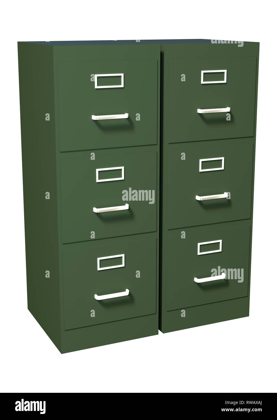 3D rendering of a file cabinet isolated on white background Stock Photo ...