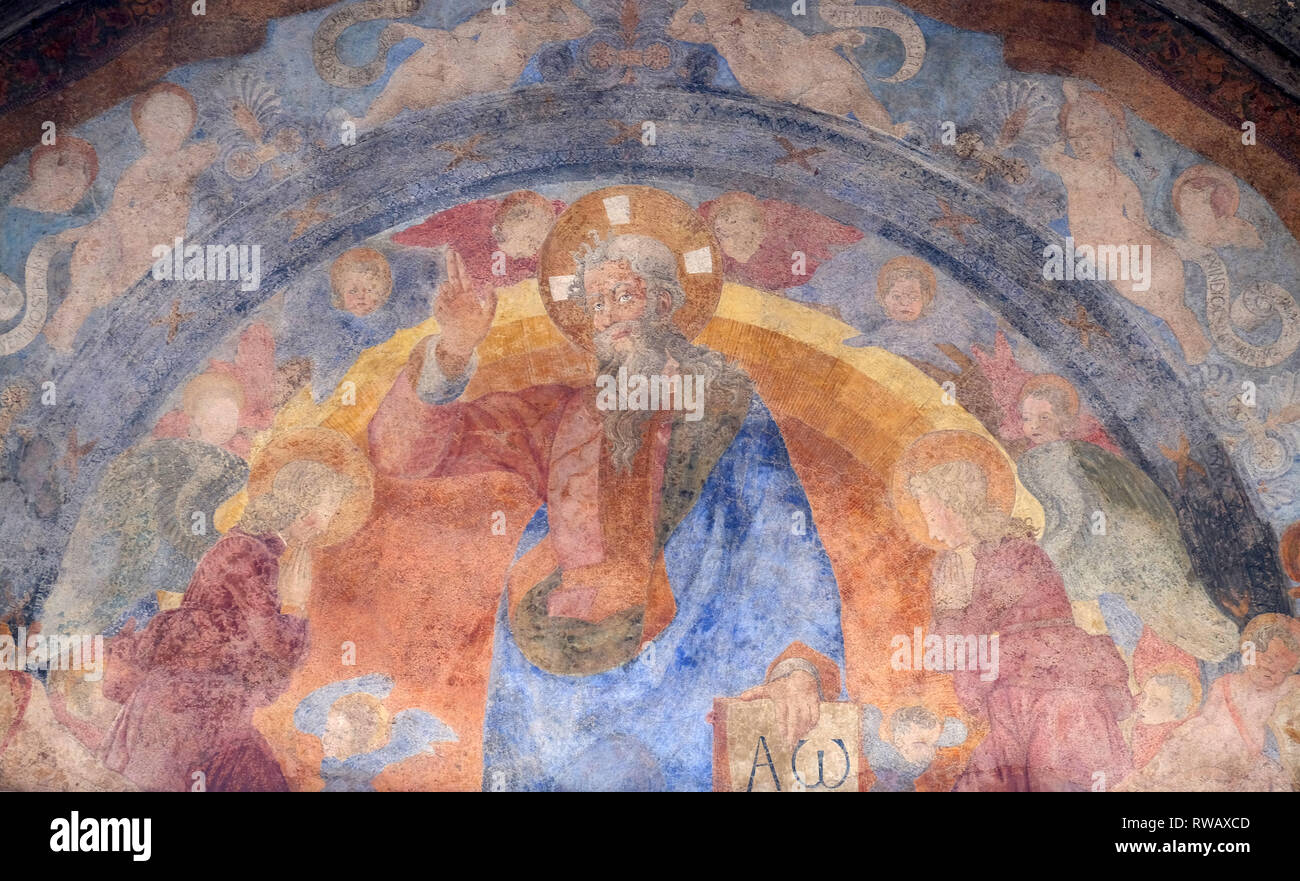 The Eternal Father and the Holy Innocents Martyrs, frescoed lunette by ...