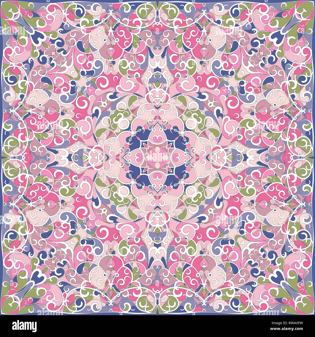 Shawl border Stock Vector Images - Alamy