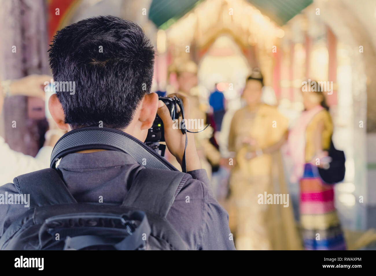 Myanmar wedding photography. A Burmese couple in a tradition dress that ...