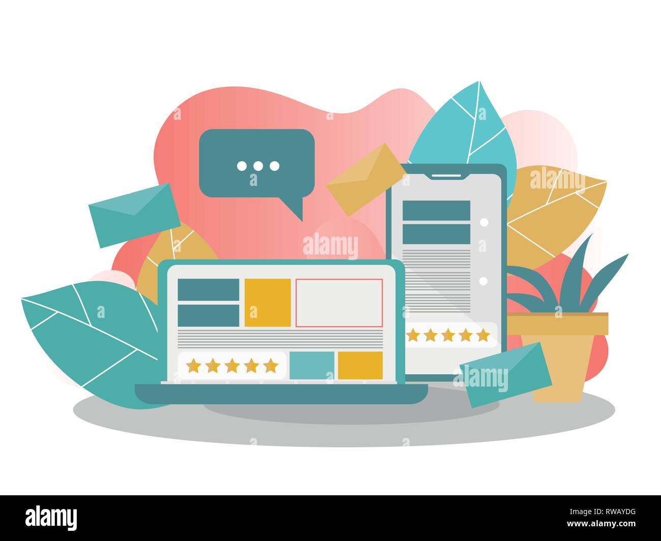 Cross-platform, vector illustration. The concept of communication and ...