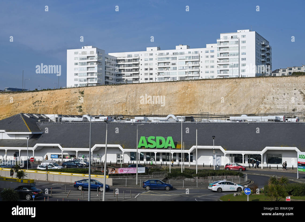 ASDA supermarket superstore in Brighton Marina with flats above on ...