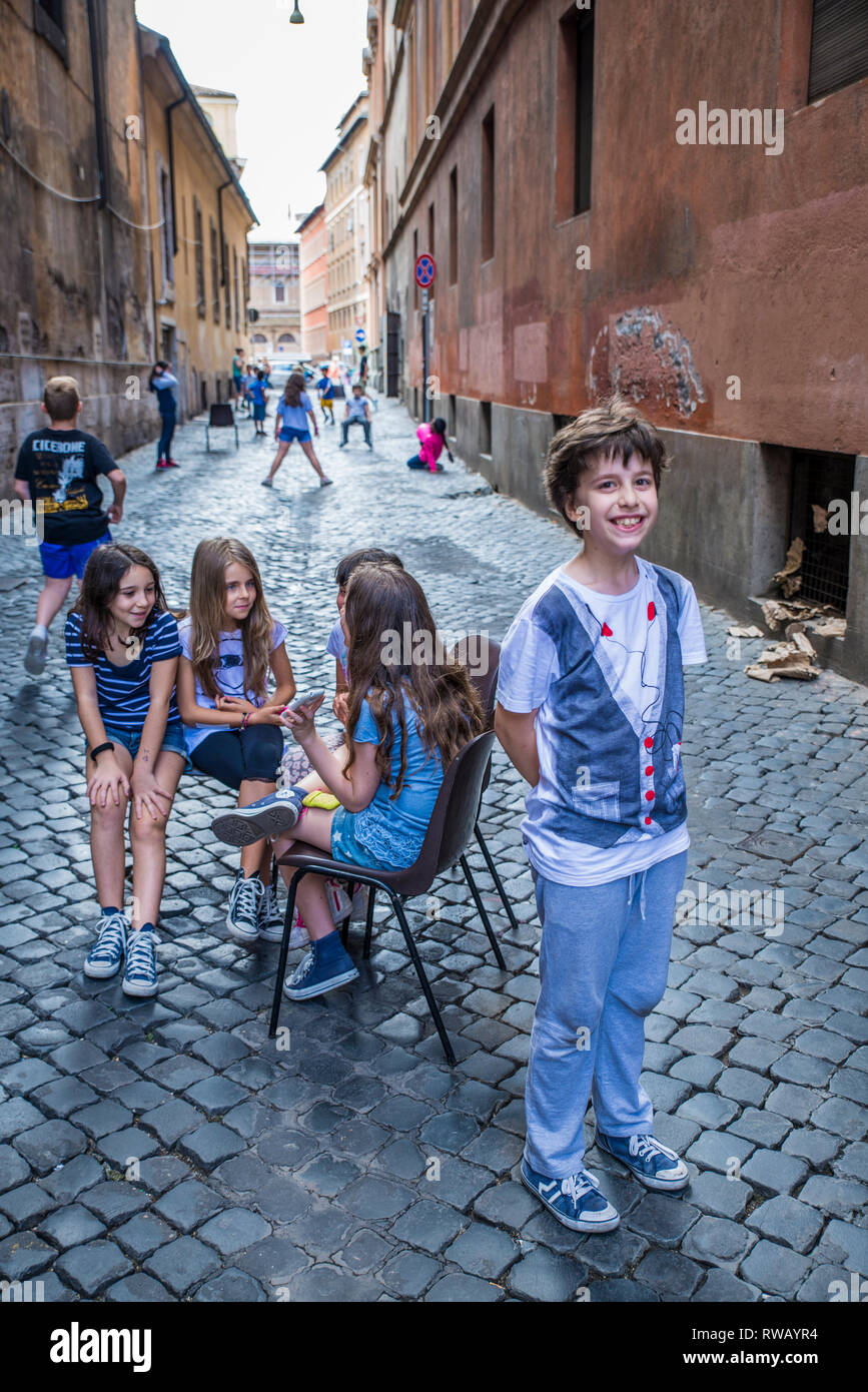 Italian Children Playing