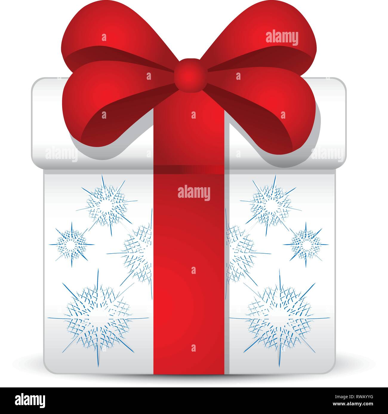 White gift box ribbon Stock Vector Images - Alamy