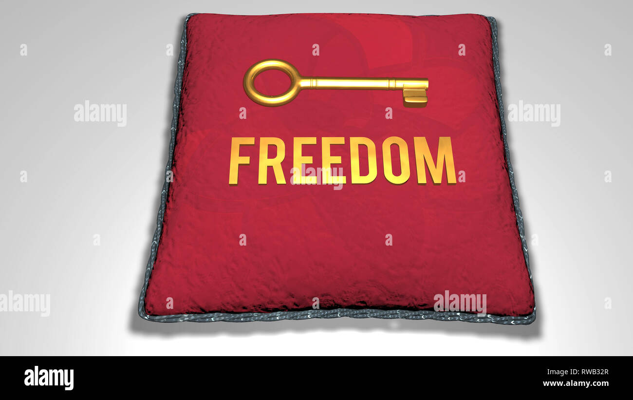 freedom concept 3D render illustration Stock Photo - Alamy