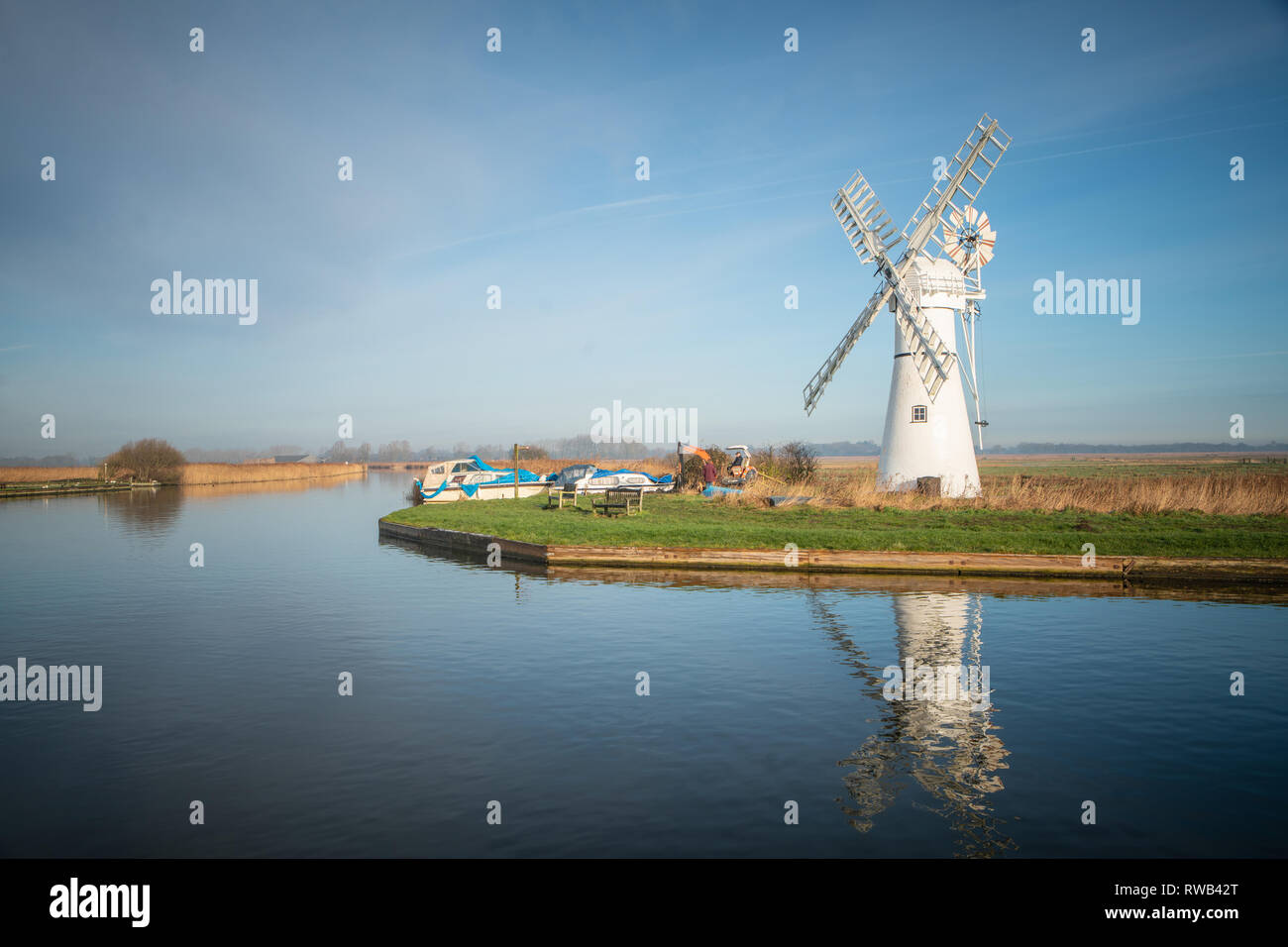 Thurne Mill Water pump, Thurne, Norfolk Broads, UK Stock Photo - Alamy