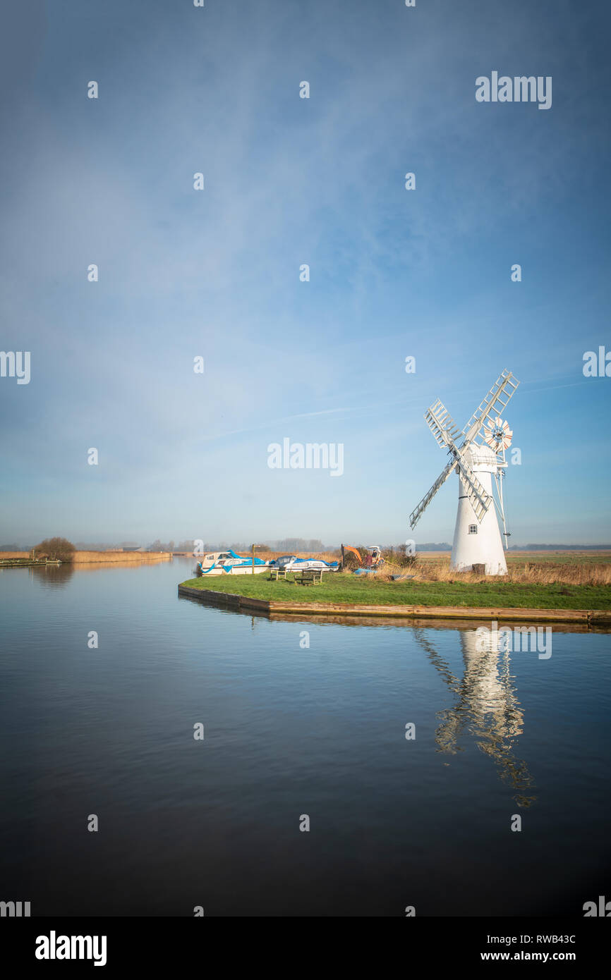 Thurne Mill Water pump, Thurne, Norfolk Broads, UK Stock Photo - Alamy