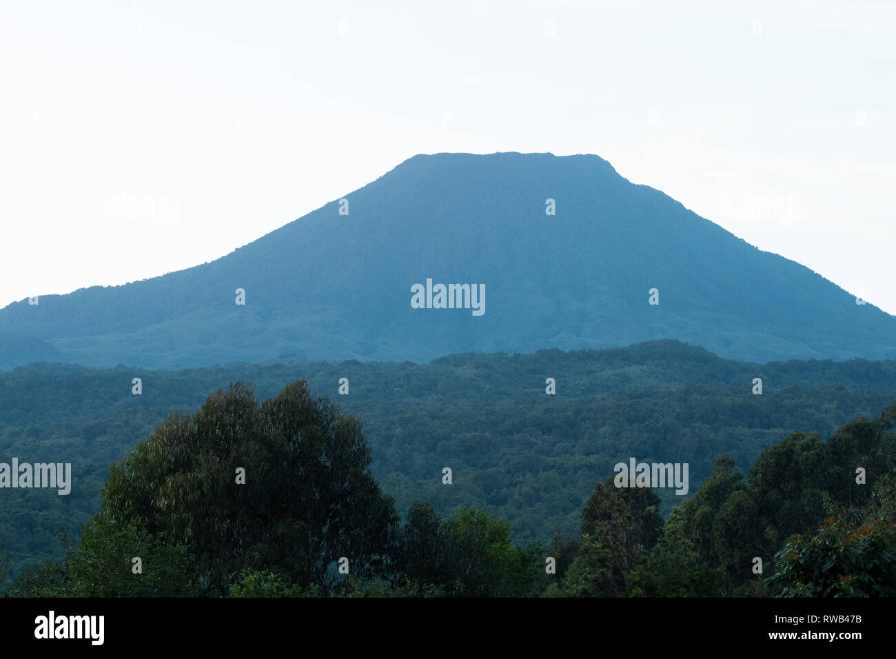Mt. Gahinga (3,474 meters), volcano in Mgahinga Gorilla National Park ...